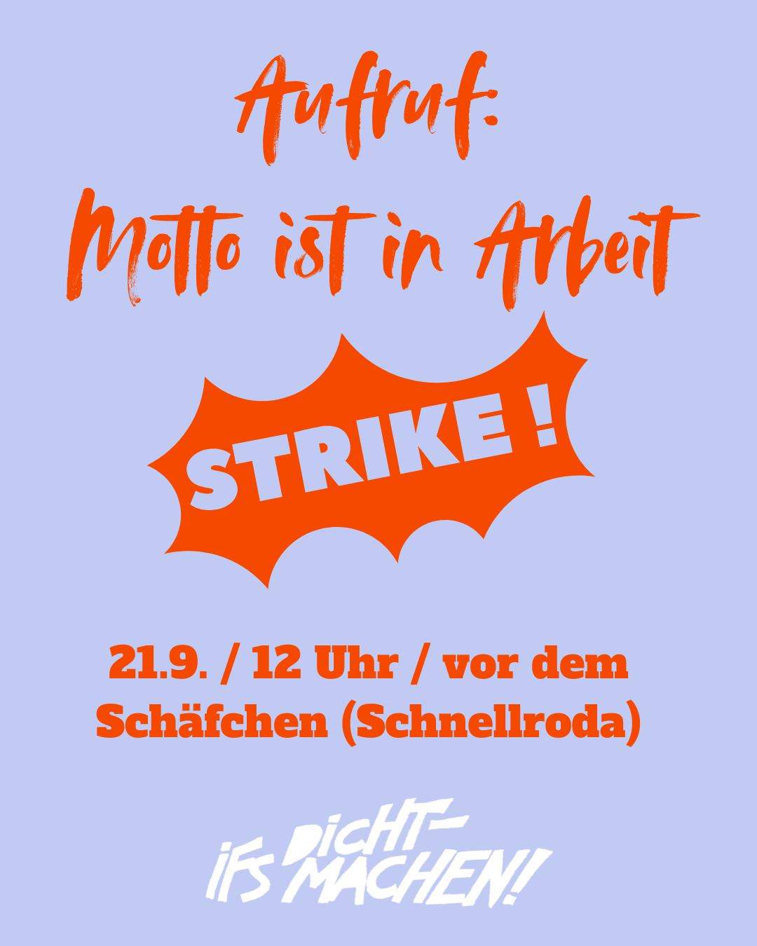 Schnellroda, 21.9.: Protest gegen die Studientage, „Motto ist in Arbeit ...